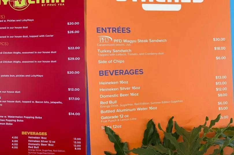 Miami F1 Grand Prix food and drink prices including huge cost for pizza ...