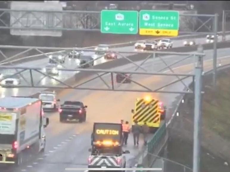 Flour spill causes slippery mess on I-90 on Wednesday