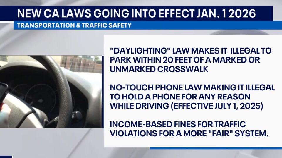 New California traffic laws in 2026: $1,000 fines, new red-light ...