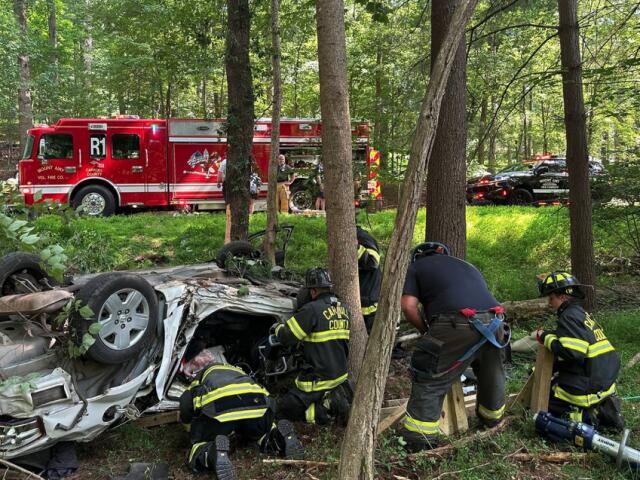 Trapped driver helicoptered to hospital after harrowing rescue in Mt. Airy - NewsBreak