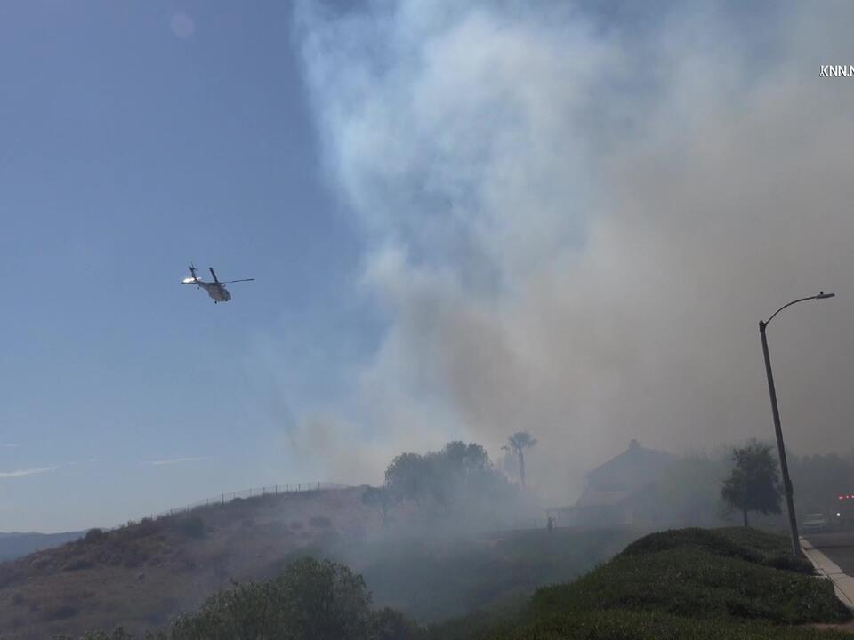Brush Fire Burns Acres in Corona