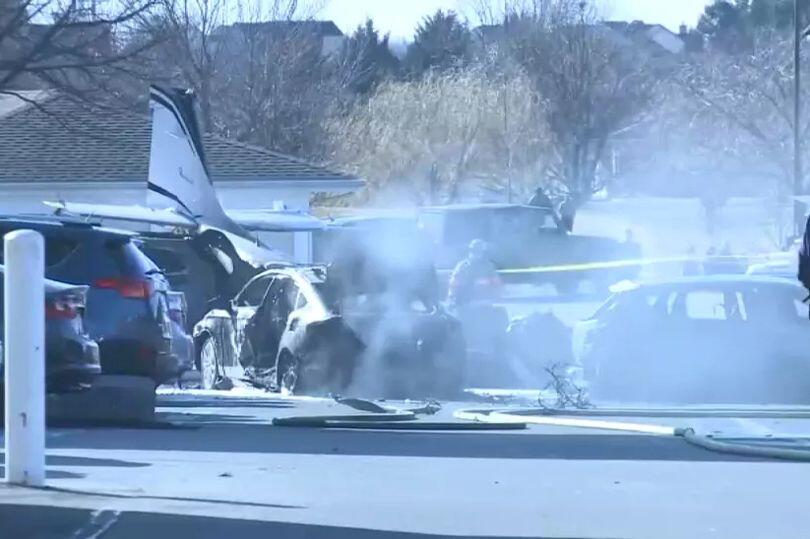Pennsylvania plane crash aftermath seen in chilling footage as fireball ...