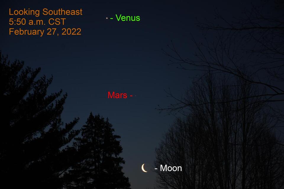 2026, February 13: February Morning Crescent Moon and Evening Mercury ...