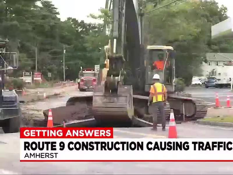Getting Answers: Route 9 construction causing traffic delays in Amherst