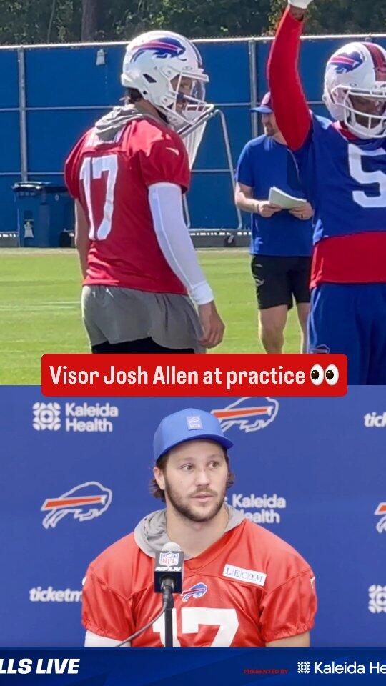 Josh Allen says he plans to wear a visor during Thursday's Bills game ...