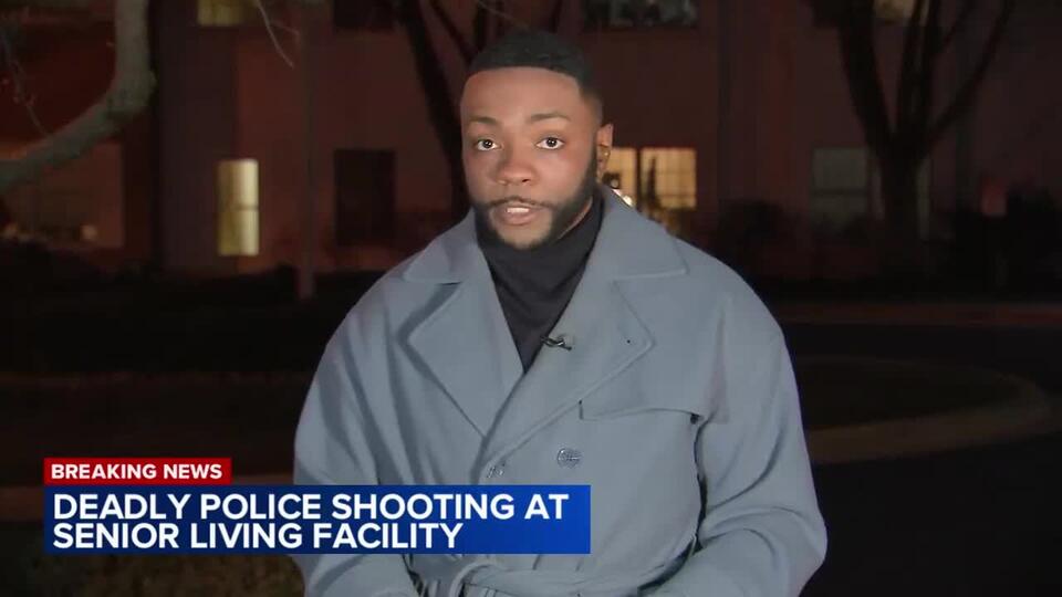 A shirtless man who was confronting senior living community residents with a chainsaw was shot ...