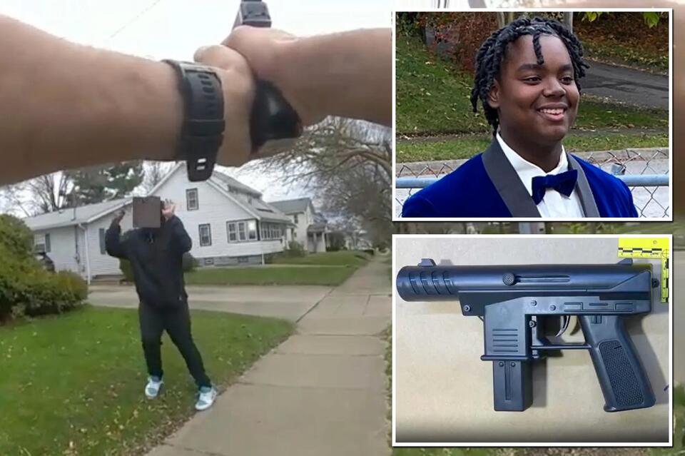 Video shows 15-year-old boy holding a toy gun being shot by Ohio cop ...