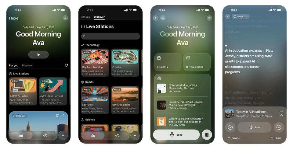 Former NotebookLM devs’ new app, Huxe, taps audio to help you with news ...