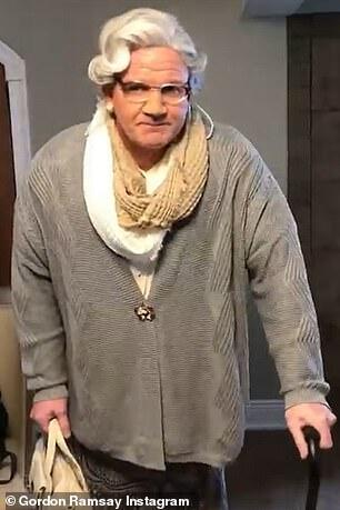 Gordon Ramsay dresses up as an old lady to bust out hilarious dance ...
