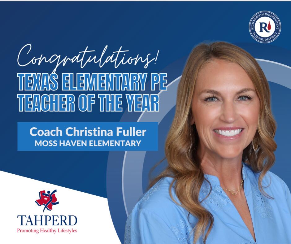 Coach Christina Fuller Named the Texas Elementary PE Teacher of the ...