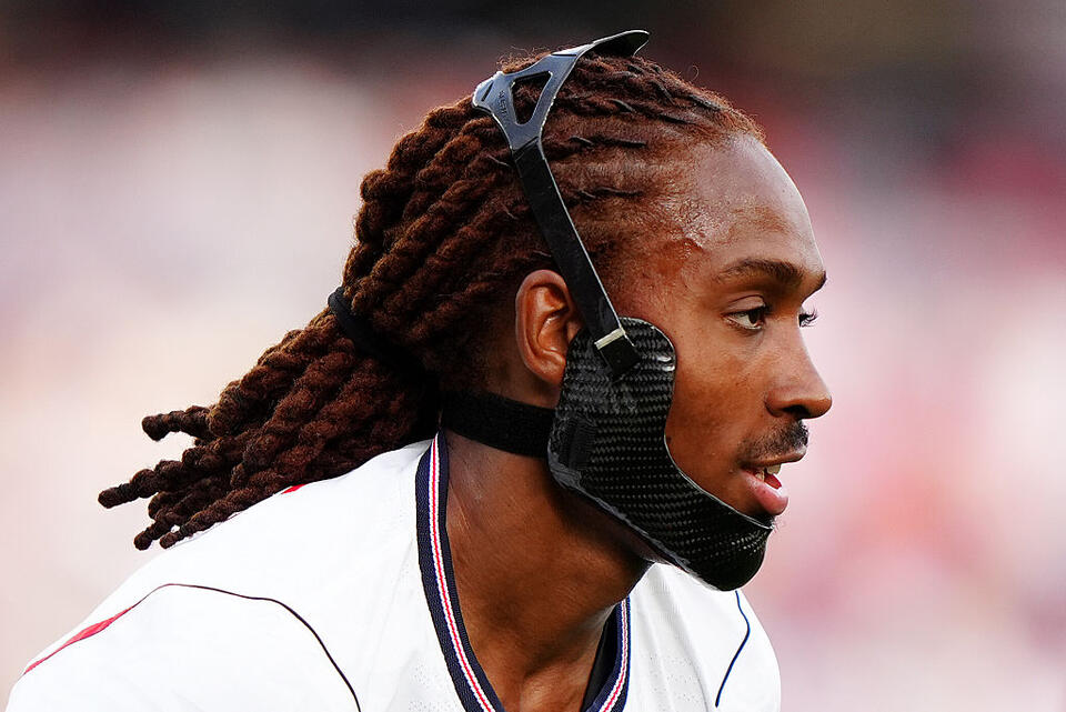 Why England Player Djed Spence Is Wearing a Mask at the World Cup ...