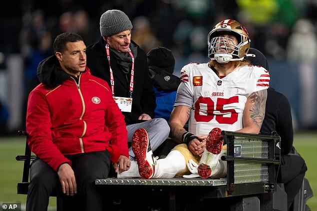 George Kittle plays golf with 49ers teammates days after Achilles tear ...