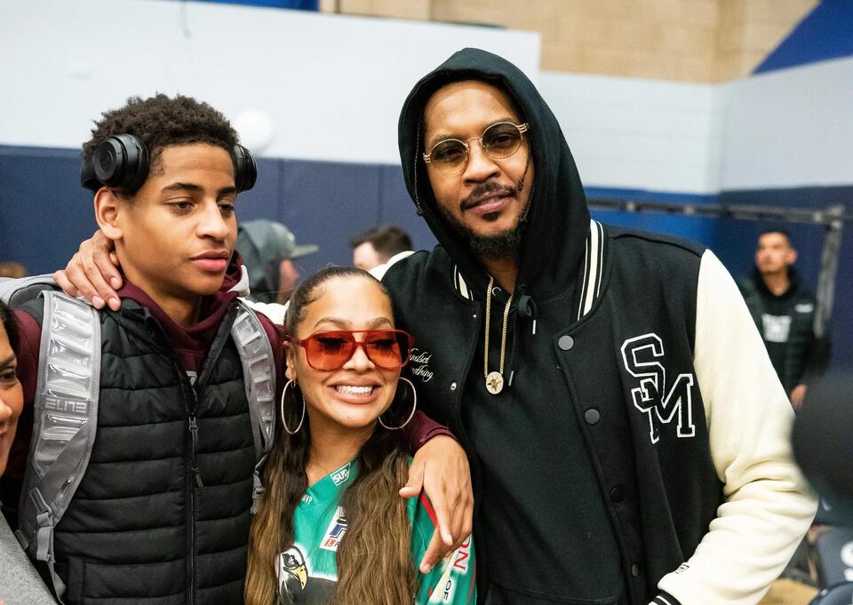Proud Parents! La La & Carmelo Anthony Show Love To Son Kiyan After ...