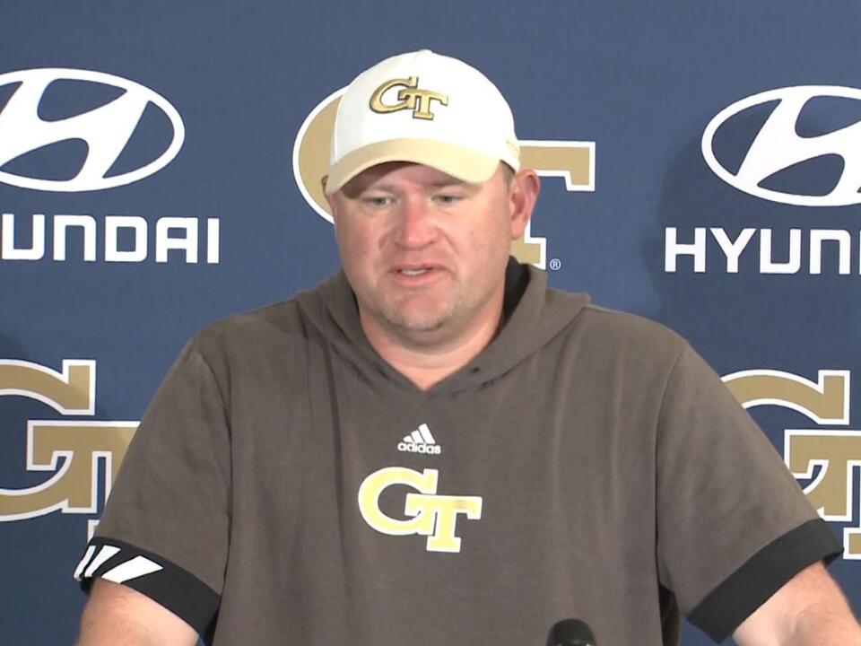 Georgia Tech head coach Brent Key talks about team after spring game