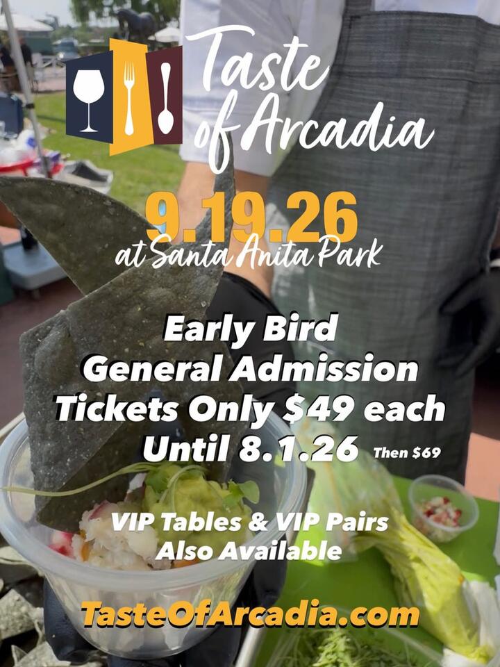 Early bird tickets for Taste of Arcadia now $49 - NewsBreak