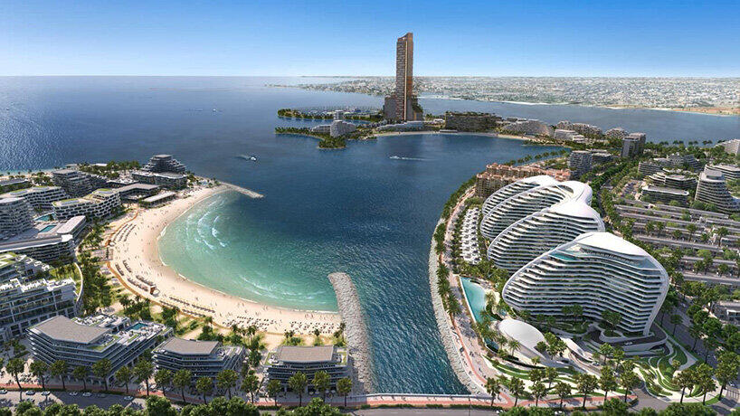 zaha hadid architects sculpts rippling seafront towers for al marjan ...