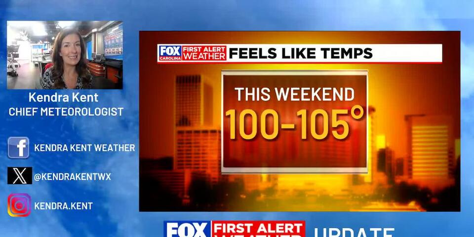 Chief Meteorologist Kendra Kent has the latest on the weekend heat ...