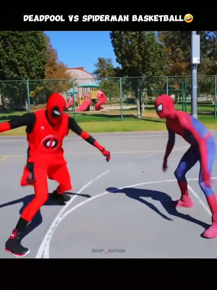 Deadpool play basketball deadpool spiderman viral basketball streetball ...