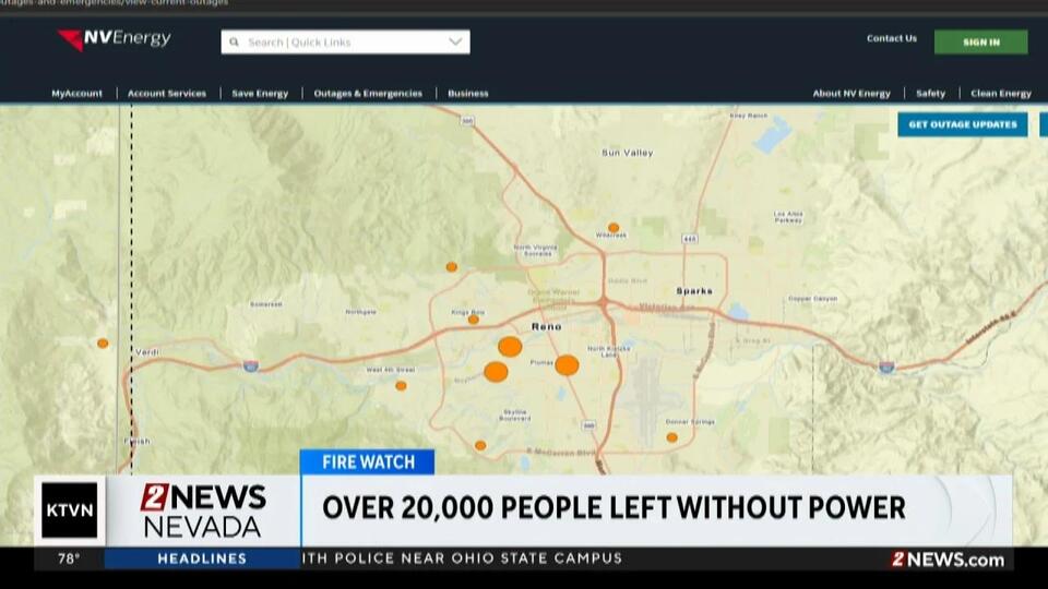 Power slowly being restored to Verdi customers near Gold Ranch Fire ...