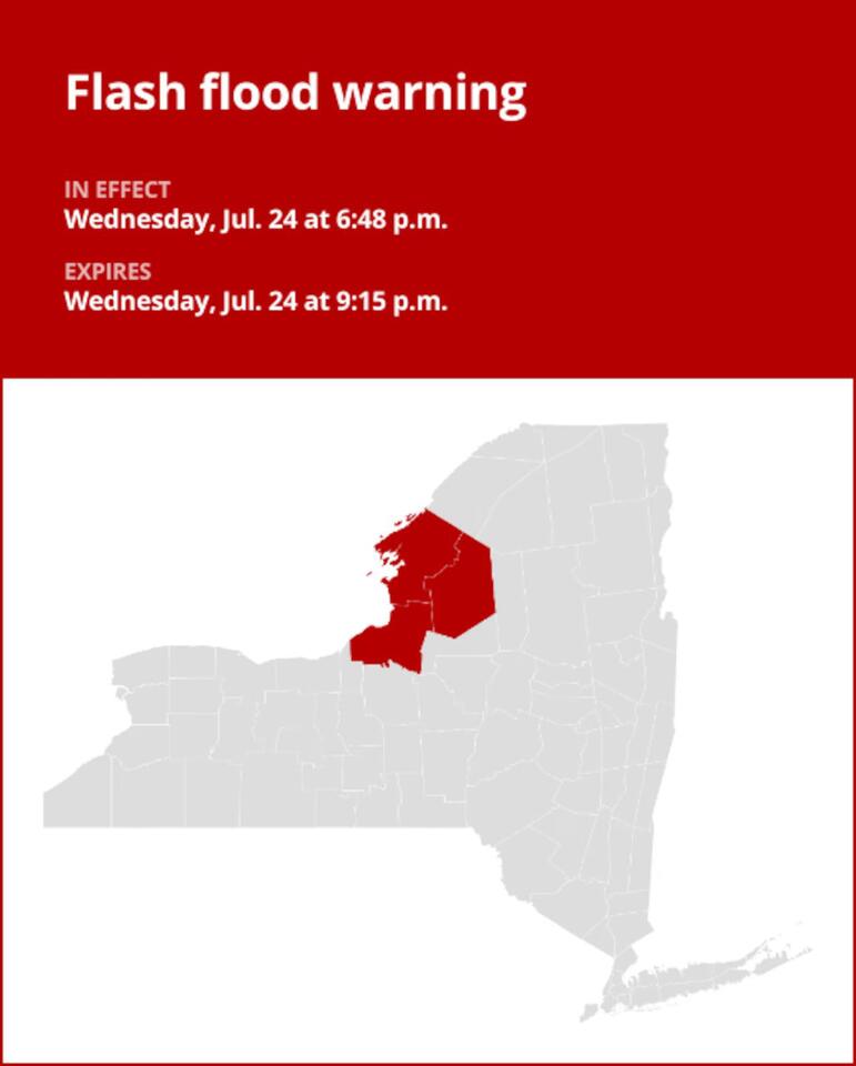 NY weather update: New York under a flash flood warning Wednesday night ...