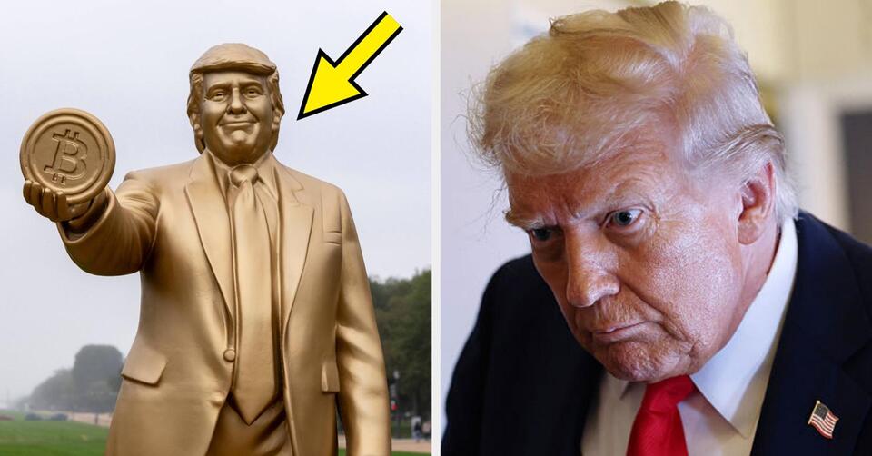 There's A Gold Donald Trump Statue In Washington, DC, And The Photos ...