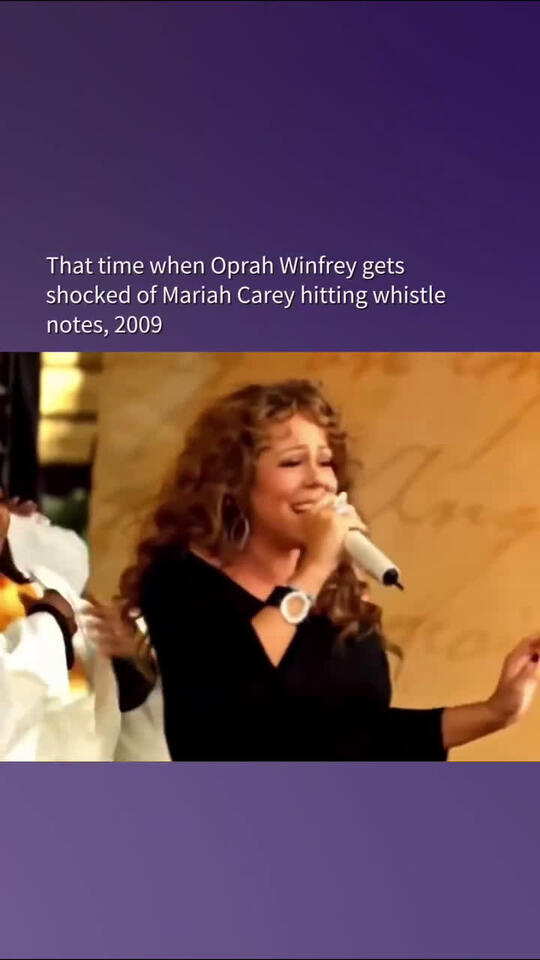 That time when Oprah winfrey gets shocked of Mariah carey hitting ...
