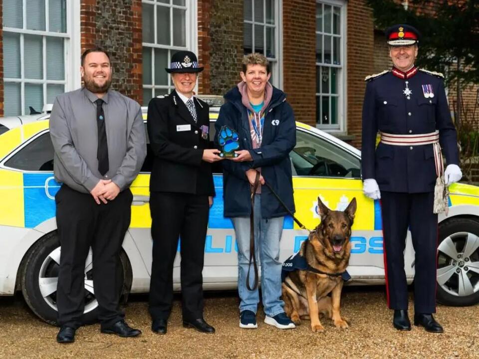 Heroic Retired Police Dog Honored for Saving Vulnerable Man’s Life ...