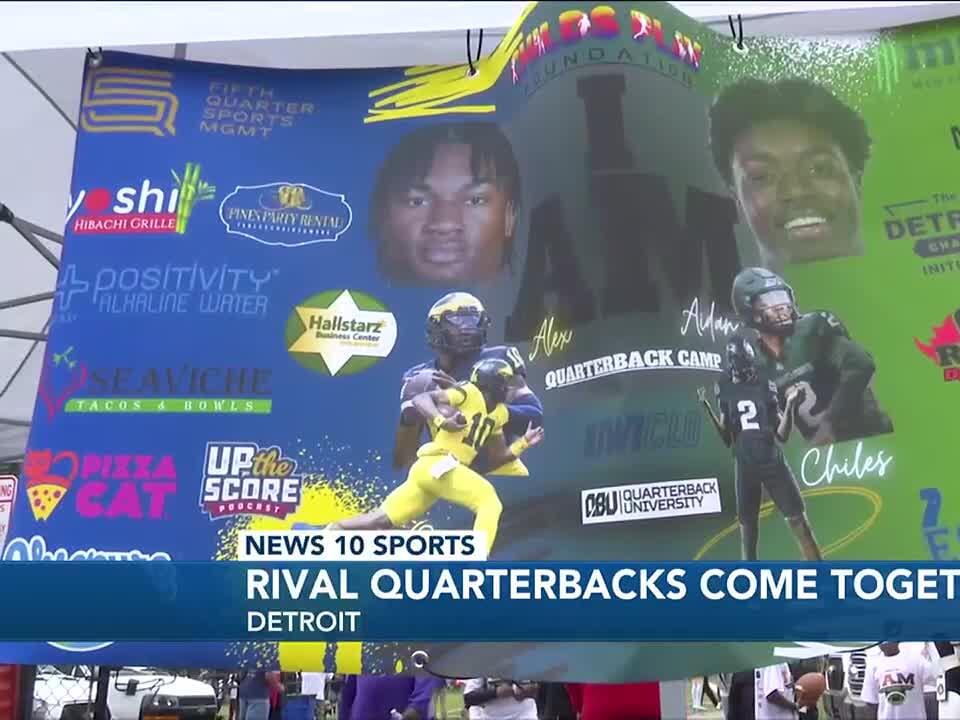 MSU's Aidan Chiles and Michigan's Alex Orji come together to give back ...