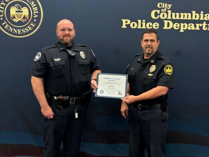 Columbia Police Names Officer of the Month for June 2024