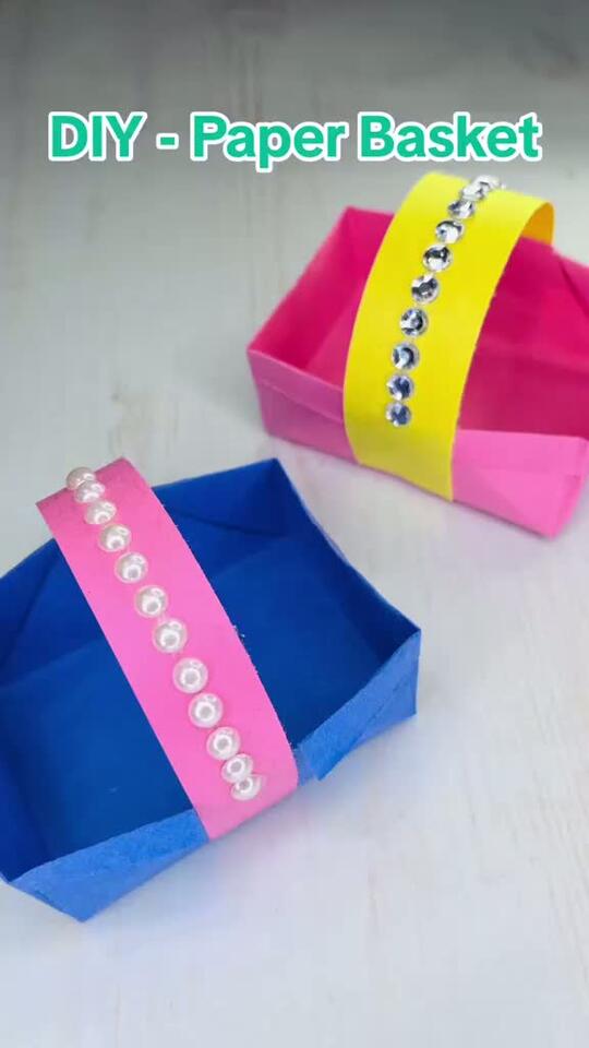 Easy Way to Make Paper Basket viral trending papercraft easycraft DIY ...