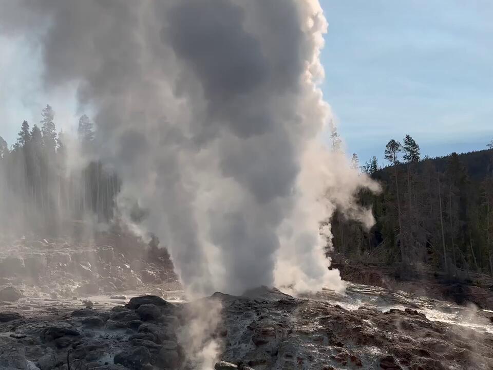 Watch: Steamboat Geyser erupts in Yellowstone National Park