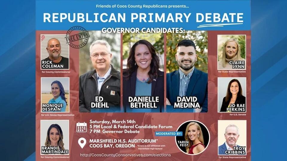 Oregon Governor Republican Primary Debate set for March 14 in Coos Bay ...