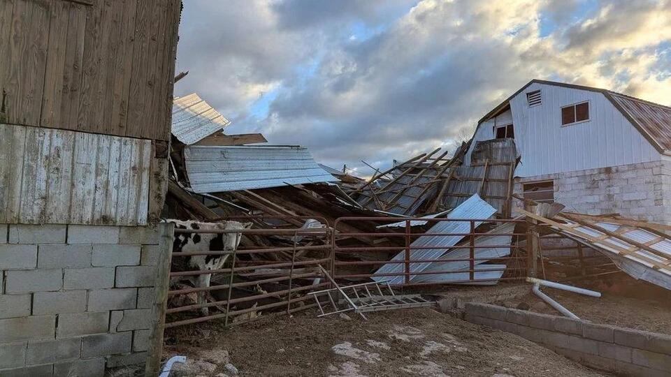 GALLERY | Barn collapses as severe weather causes 'substantial damage ...