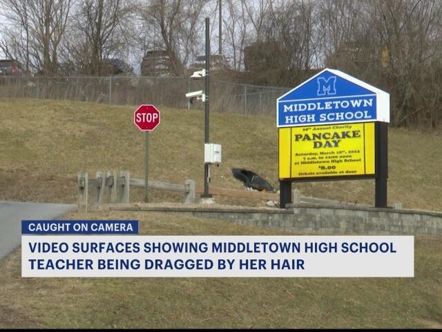 Caught on camera: Video appears to show teacher grabbed by hair, yanked to floor while breaking ...