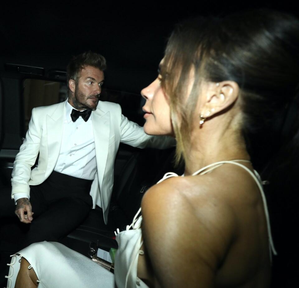 David Beckham’s A-list pals are bleary-eyed as they head home after ...