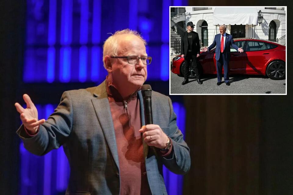 Tim Walz says he was joking when he mocked Tesla’s falling stock ...