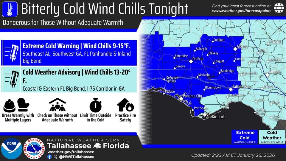 Florida extreme cold, freeze warning comes with hypothermia alert ...