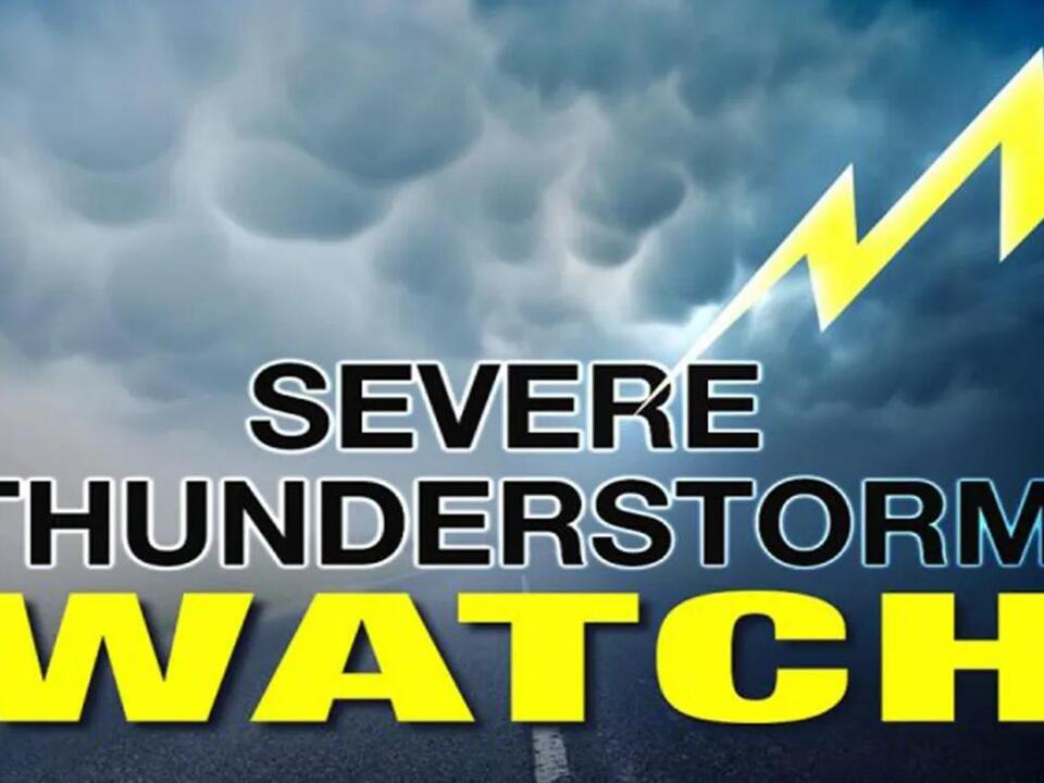 Severe Thunderstorm Watch and Warnings Issued