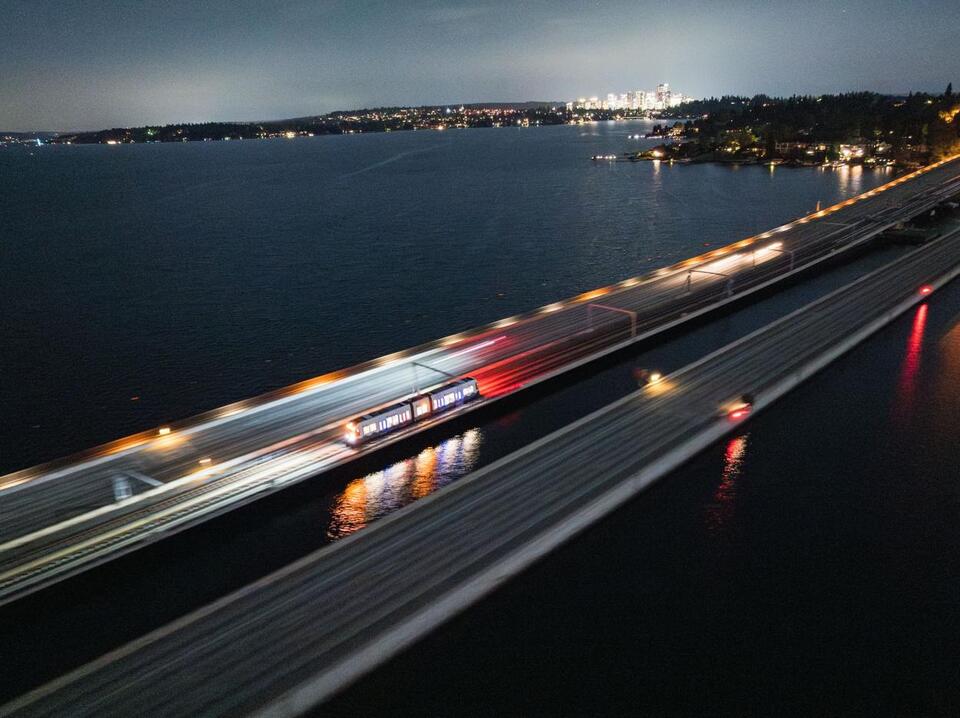 Historic–Electric Train Crosses Seattle Floating Bridge - NewsBreak