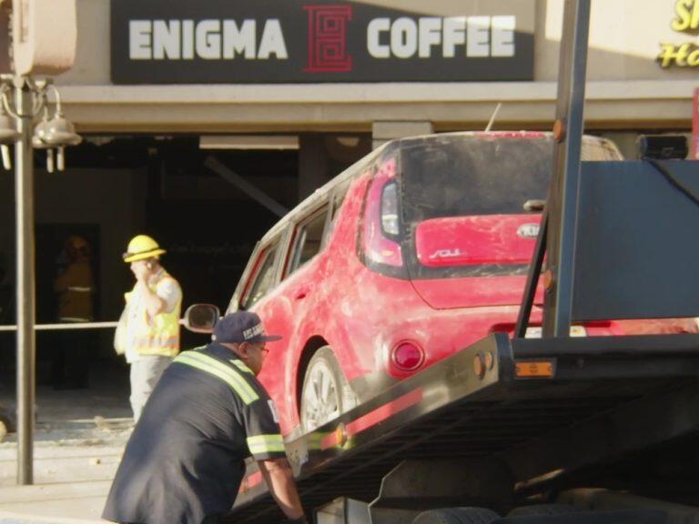 Car Crashes Into Coffee Shop on Ventura Boulevard in Tarzana
