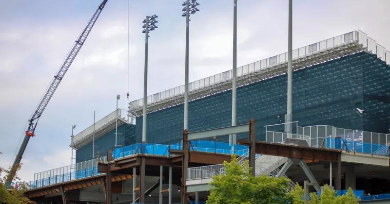 New Beaver Stadium photos show latest look at temporary seating ...