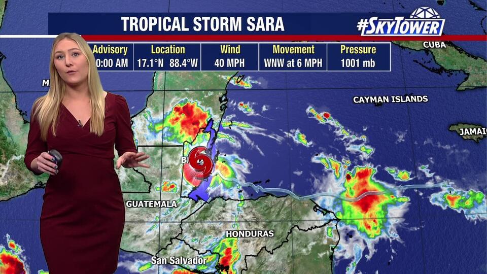 Tropical Storm Sara continues weakening - NewsBreak