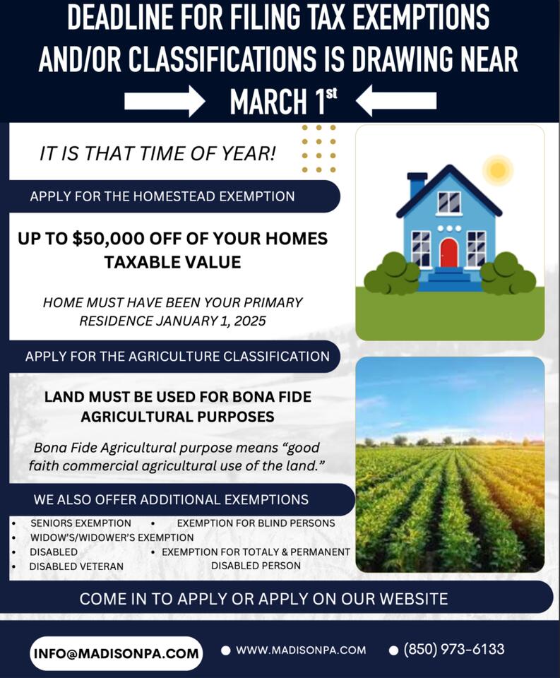 Property tax exemption deadline approaches - NewsBreak
