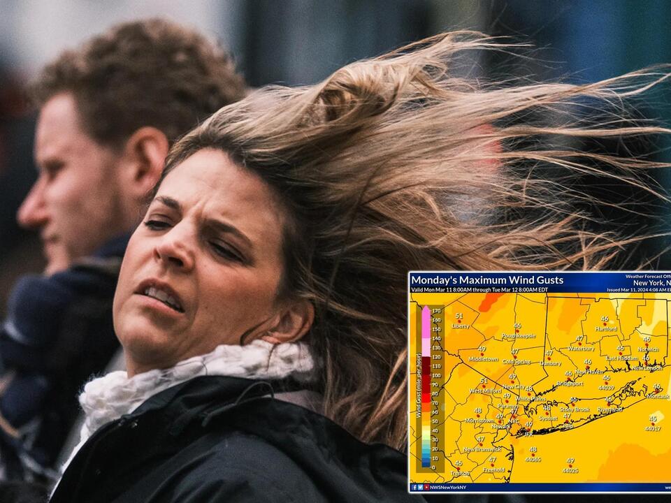 NYC braces for potential 60 mph winds after wet weekend in Big Apple