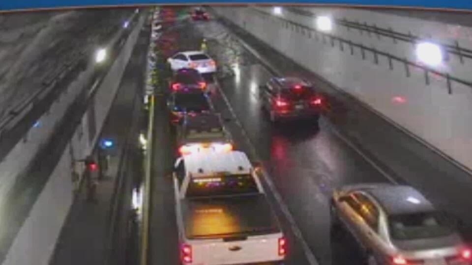 VDOT camera shows flooding inside Downtown Tunnel Sunday - NewsBreak