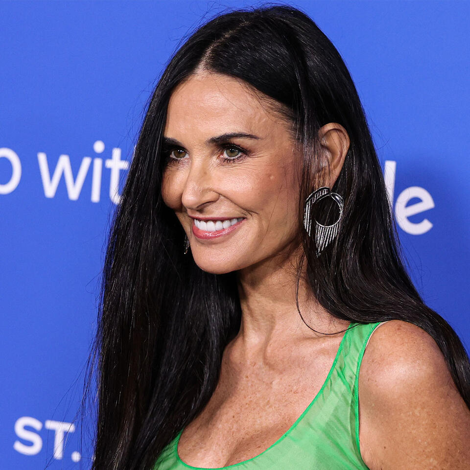 Demi Moore, 60, Is A Vision In A Chic Blue Gown For Paris Fashion Week ...