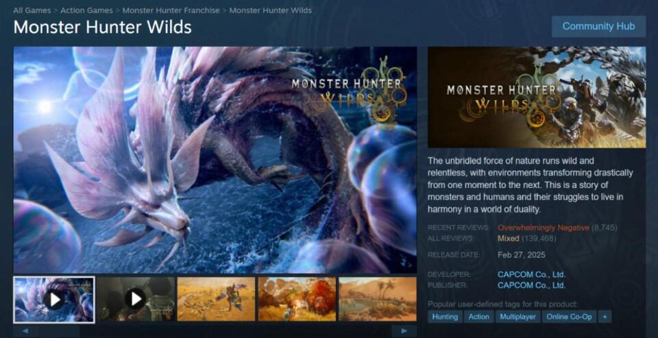 ‘Monster Hunter Wilds’ Now Has Overwhelmingly Negative Reviews on Steam ...