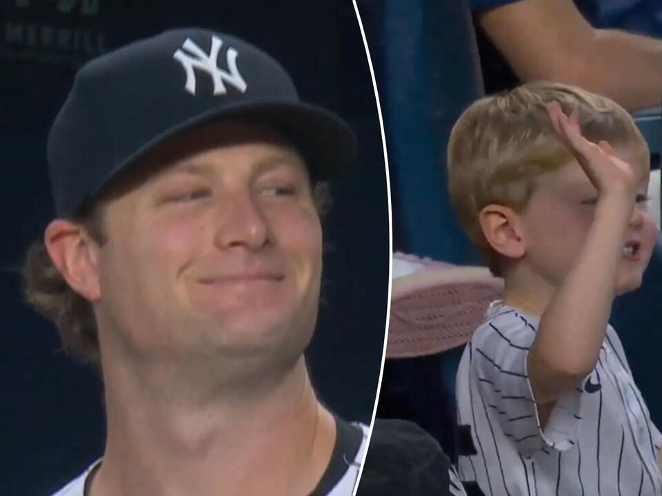Gerrit Cole, son Caden share heartwarming moment during Yankees ace’s 2024 debut