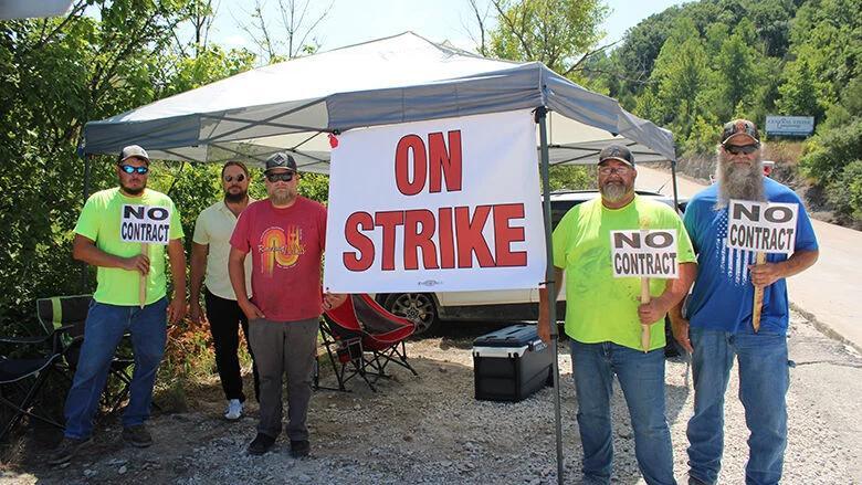 Central Stone quarry workers on strike over contract negotiations ...