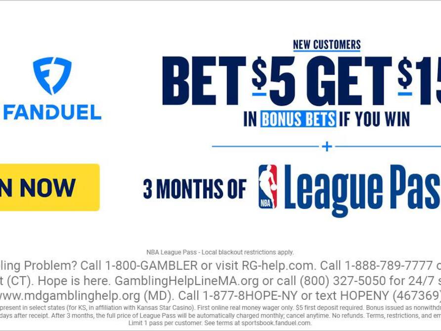 FanDuel Sportsbook promotion: Bet $5 and get $150 in bonus bets